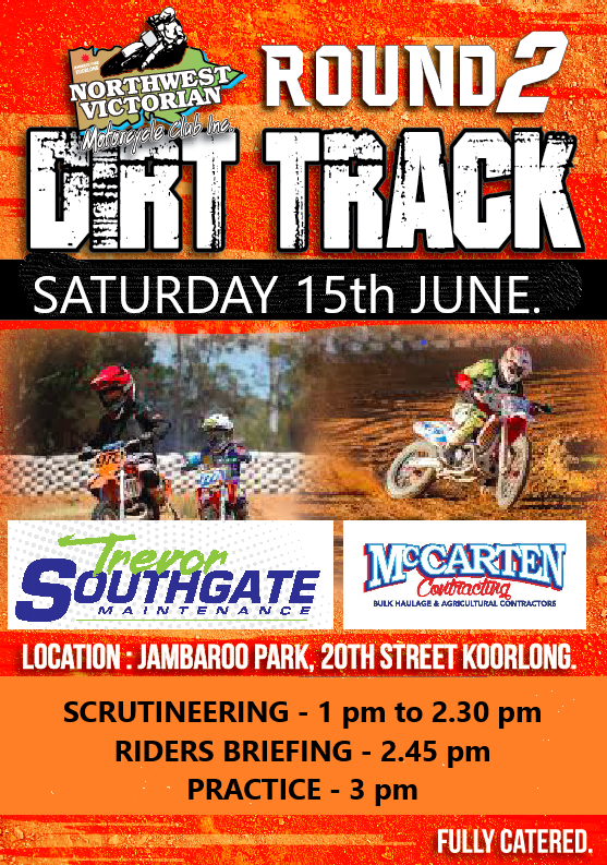 ROUND 2 DIRT TRACK - North West Victorian Motorcycle Club